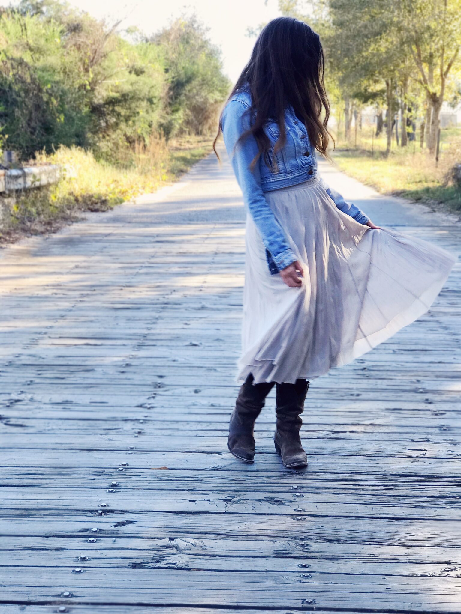 Boots with Dresses & Skirts Feminine Country Outfits - Whatever is Lovely